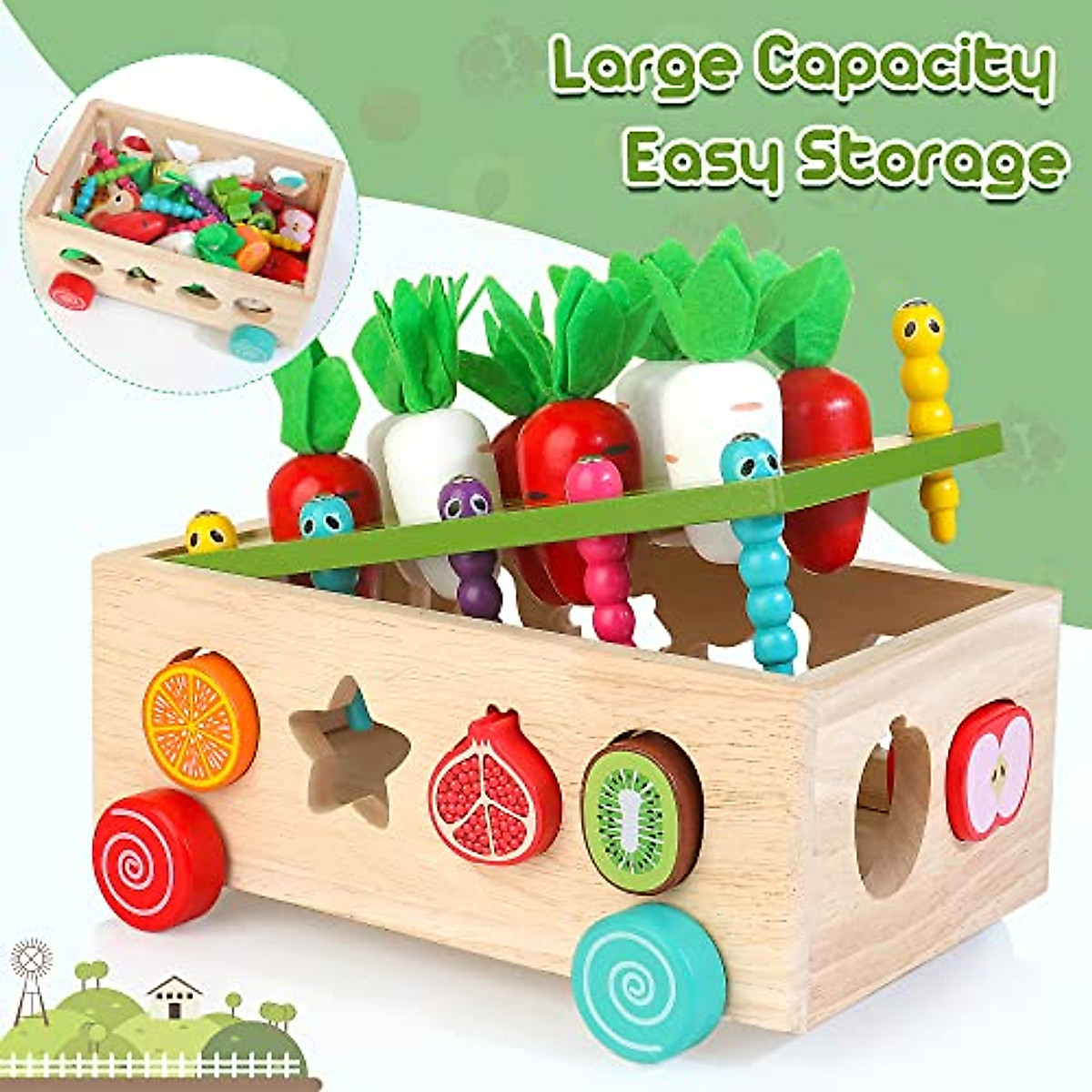 Bravmate Toddlers Montessori Educational Toys for Kids Age 2 3 4 Years Old, Shape Sorting Toys for Boys Girls 2-4, Wood Preschool Learning Fine Motor Skills Game