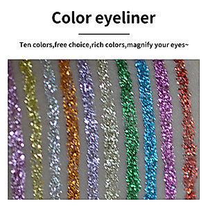 Quxunzzz Liquid Glitter Eyeshadow, Metallic Glitter Shimmer Eye Shadow, Waterproof, Long Lasting, Quick-Drying, Sparkling Eye Shadow, 09