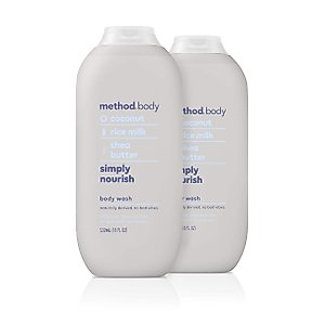 Method Body Wash, Simply Nourish, 18oz, 2 Pack, Simply Nourish, 18 fluid_ounces