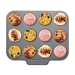 Instant Vortex Official Nonstick Mini Muffin Pan, Gray