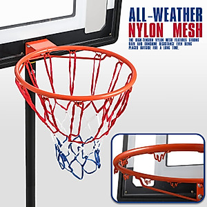 MoNiBloom Portable Basketball Hoop Goal 5ft- 7ft Adjustable-Height Stand with 33 Inch Backboard Wheels Fillable Base, Basketball Goals for Adults Indoor Outdoor Play, Black