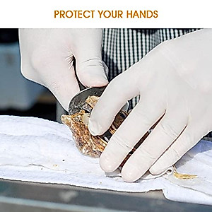 Set of 2 Oyster Shucking Knives, Shucker Kit Seafood Opener with Knife Cut Resistant Glove 5-level Protection Food Grade