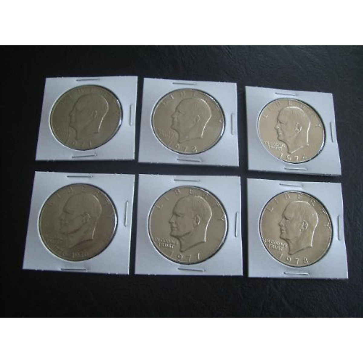 1971-1978 P All 6 IKE Eisenhower Circulated Dollar Coins Set From Phliladelphia Mint