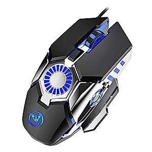 iFCOW Wired Gaming Mouse 6400DPI Macro Programming Mouse for PC Laptop Desktop