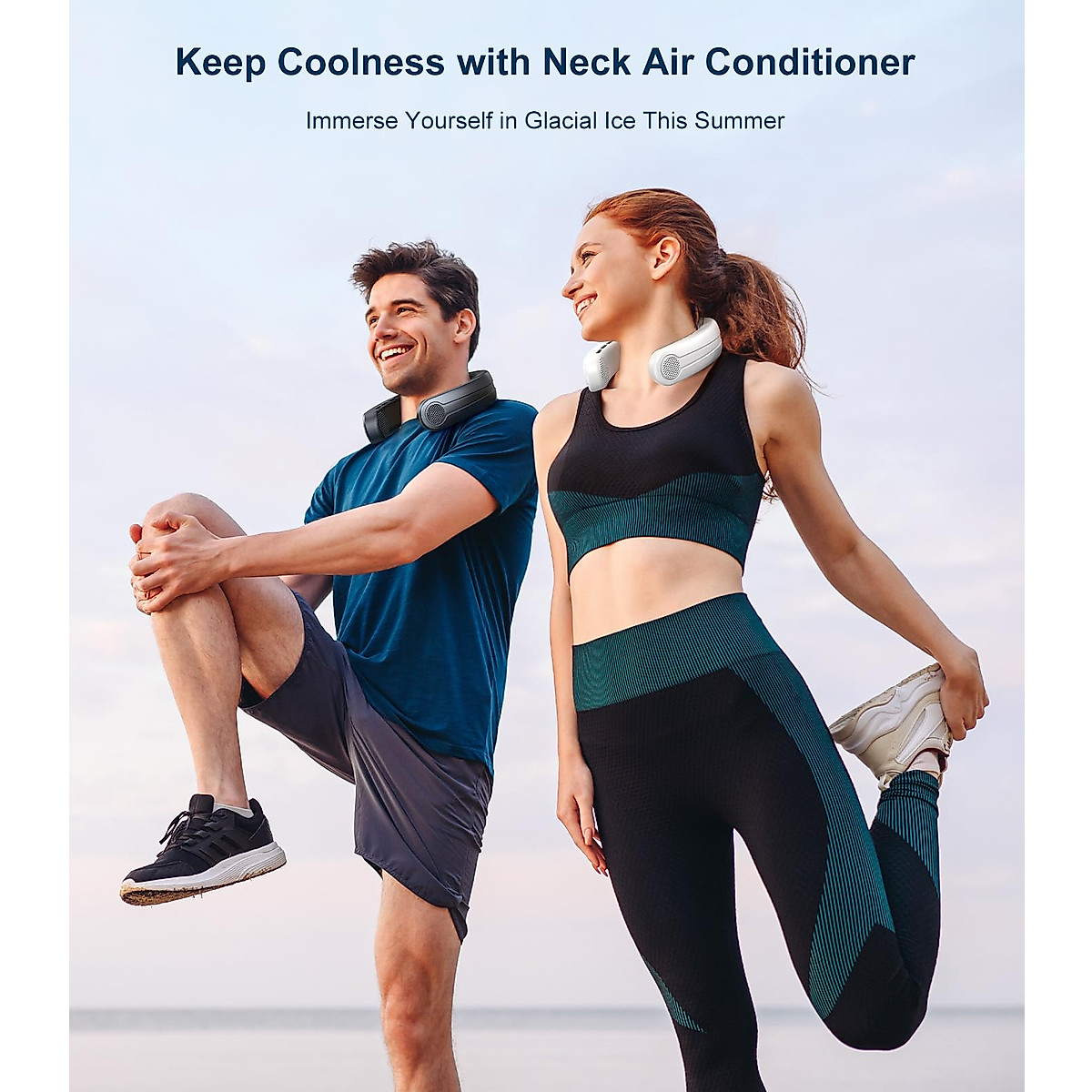 Laogio Neck Air Conditioner【2024 Innovative Design】 Portable Neck Fan with 100 Speeds Wearable Air Conditioner for Travel/Home/Outdoor.