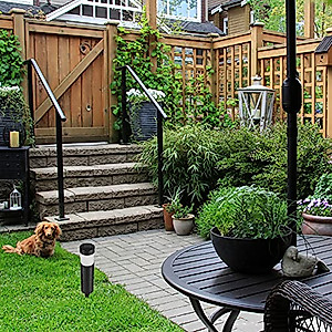 Uonlytech Outdoor Landscape Lights 2pcs Solar Lawn Ground Light Garden Stake Night Lamp Yard Walkway Light Stake Landscape Lights Decorative Garden Lamps Outdoor Garden Lights