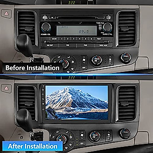 Android 12 Car Radio Stereo for Toyota Sienna 2011-2014 Wireless Apple CarPlay Andriod Auto 2G+32G with SWC WiFi GPS Navigation DSP Bluetooth FM