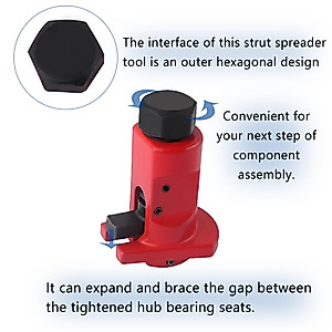 Car Strut Spreader Tool,Heavy Duty Car Strut Shock Absorber Socket Spreader Tool for 5.0-10.5 mm,Professional Automotive Tools Compatible with Ford BMW Audi VW (Red)