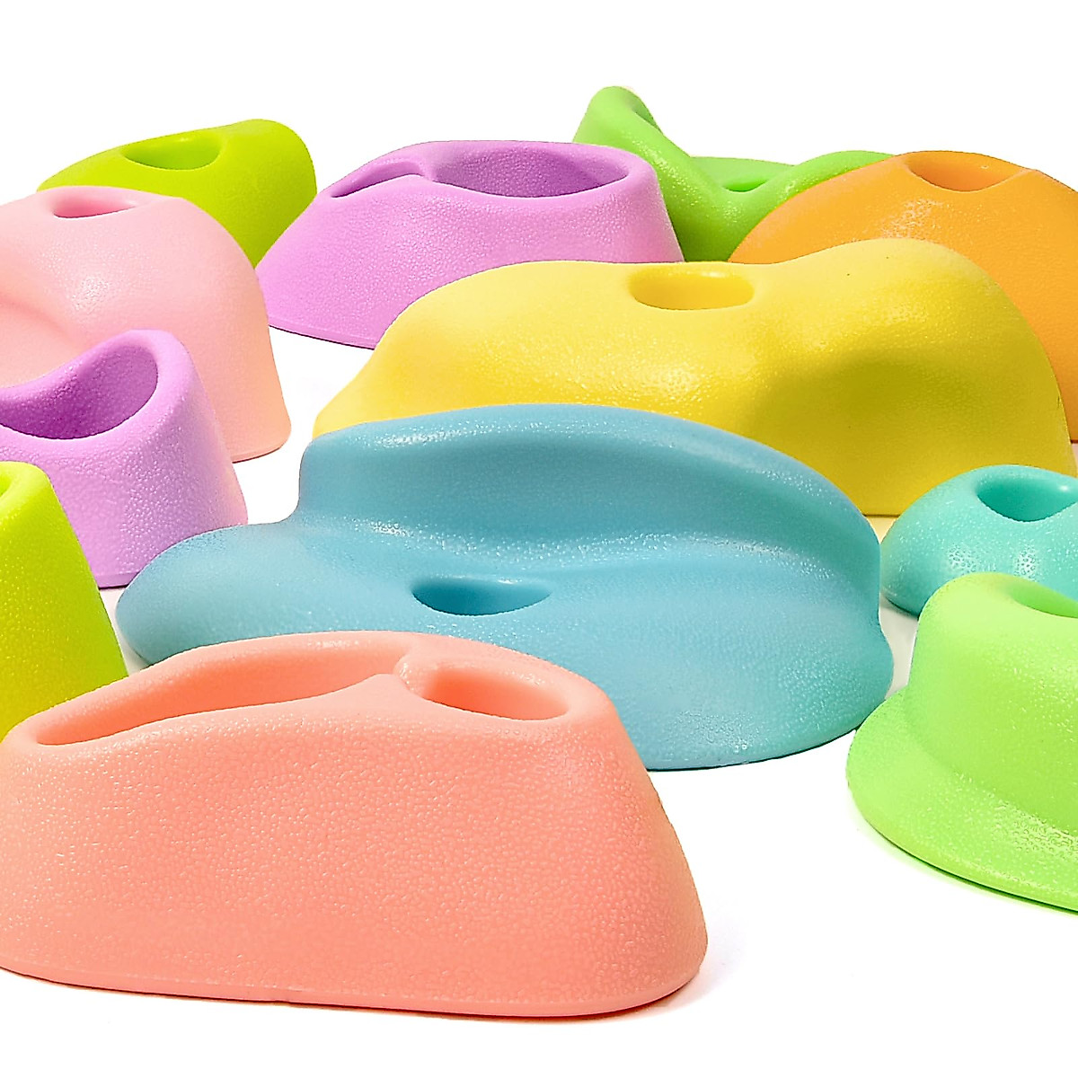 TOPNEW 32 Rock Climbing Holds Multi Size for Kids, Adult Rock Wall Holds Climbing Rock Wall Grips for Indoor and Outdoor Playground Play Set