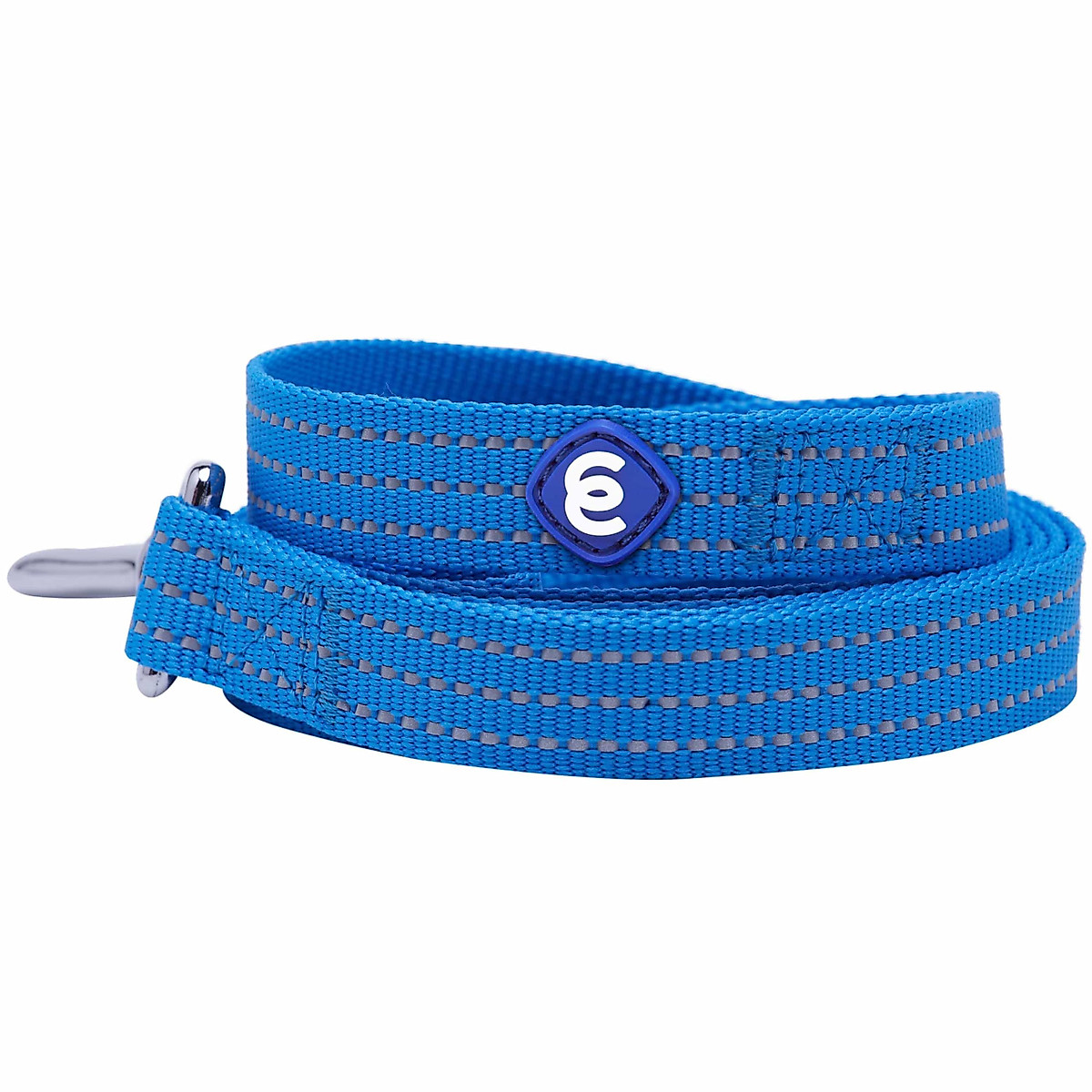 Blueberry Pet Essentials Reflective Better Basics Matching Dog Collar Leash Harness Set in French Blue, Adjustable Collar with Harness & 5 ft Leash for Medium Dogs