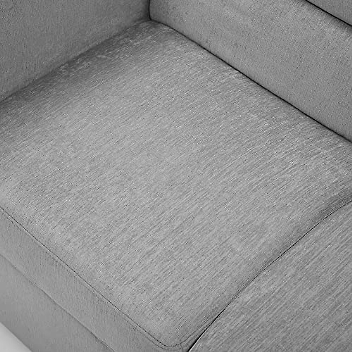 FANYE Chenille Upholstered Loveseat Sleeper w/Side Storage Pockets, 54.5" 2-Seaters Sofa with Pull-Out Couch Bed with Adjustable Cushions Backrest for Living Room Apartment Office Small Space, Grey