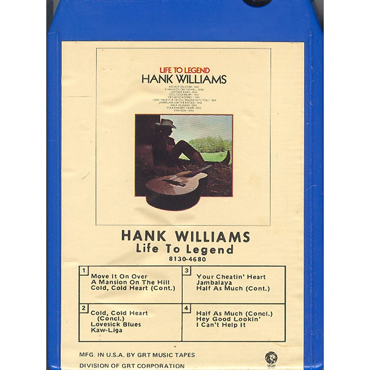 Hank Williams: Life to Legend -15945 8 Track Tape