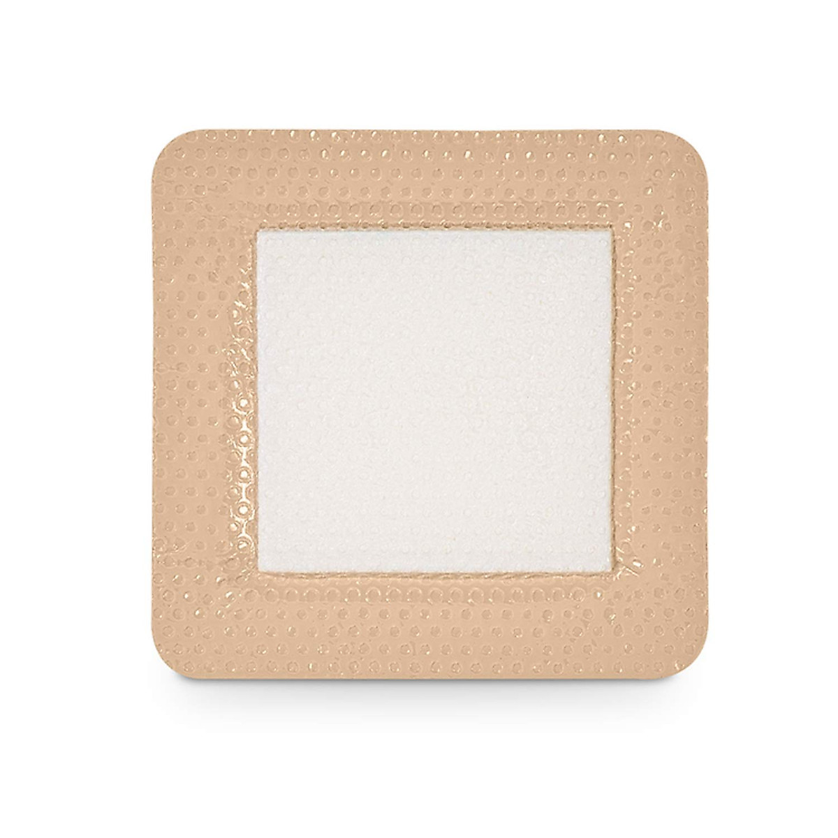 Bordered Silver Silicone Ag Sterile Absorbent Antibacterial Dressing, 4"x 4" (2.5"x 2.5" Pad), 5 dressings/Box, MedHeal by MedvanceTM