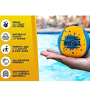 Wave Runner Soft Foam Water Skipping Ball | 2-Pack Bundle | Speed Duo Set Includes Two Water Bouncing Balls Mega Ball & Grip Ball | Great Summer Toy for Beach Swimming Pool River Lake