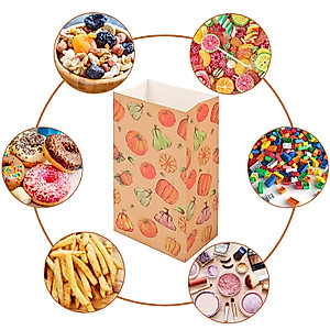 TOXOY 18 PCS Party Favor Bags, Fall Gift Bags Thanksgiving Gift Bags Treat Bags with Stickers Fall Themed Gifts for Coworkers Friends 4.7" x 3.1" x 8.7"