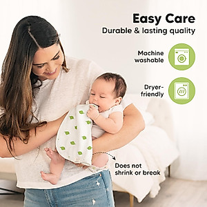 5-Pack Muslin Burp Cloths Baby Boy, Girl - Very Absorbent Baby Burp Cloth Rags, 8-Layers Viscose Derived from Bamboo Cotton Muslin Towel, Super Soft Spit Up Rags, No Shrink Washcloths (KeaFriends)