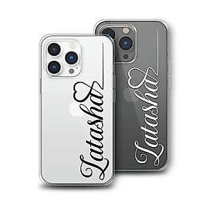 Custom Phone Case for iPhone 11 12 13 14 Pro Max Mini x/xr/xs Personalized Name case, Shockproof Protective Handwritten Style Clear Phone Cover Design Your Own Customized Case for Birthday Friend