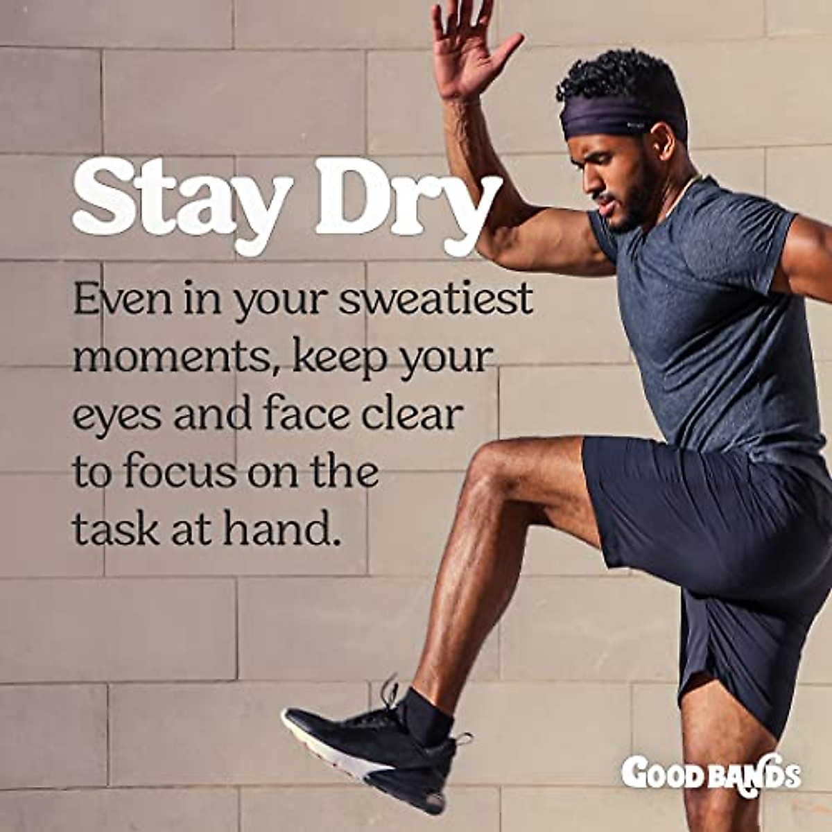 Sweatband for Men and Women - Unisex Headband That Wicks Moisture and Eliminates Excess Sweat - Running, Sports, Football, Triathlons, Construction, Yoga, Gym