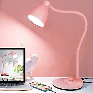 BOHON LED Desk Lamp Reading Light Eye-Caring 3 Color Modes 10 Brightness Dimmer USB Study Book Clamp Lamp 360° Flexible Clip on Night Light for Headboard Bedroom and Office