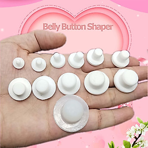 IKJNMLP 12PC Belly Button Shaper Silicone Belly Button Plug Post Tummy 12PCS Different Sizes