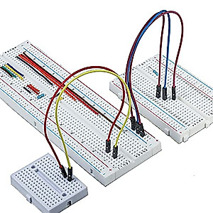 MMOBIEL 3 Pcs 830 Point Solderless PCB Breadboard Prototype Circuit Kits Compatible with DIY Arduino, Raspberry Pi 2 3 4 Projects Proto Shield Distribution Connecting Blocks