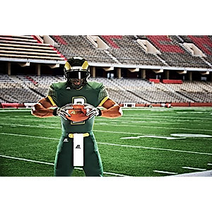 Spalding Alpha Leather Football, Light Brown/Red, Full Size