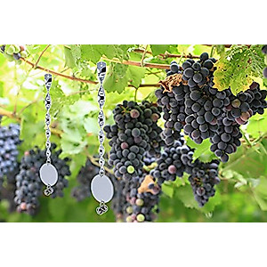 ELECTRFIRE 15 Inch Garden Reflective Scare Rods 8 Pack for Yard, Upgraded Reflective Spiral Scare Rods Outdoors, Keep Birds Away from Garden Yard