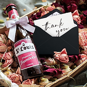 AZAZA 50 Pack Black Thank You Cards with Envelopes 4x6 inch, Bulk Thank You Notes 2 Minimalistic Designs, Funeral Thank You Cards with Envelopes & Gold Stickers for Graduation, Small Business