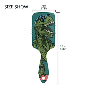 Dinosaur Hair Brush, Wet Dry Hair Brush Plastic Detangler Hair Brush for Kids Christmas Gift Women Men