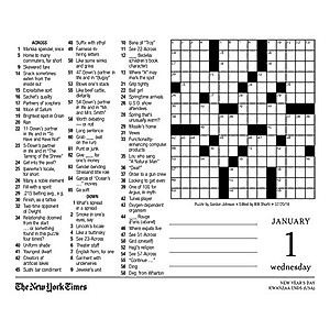 The New York Times Crossword Puzzles 2020 Day-to-Day Calendar