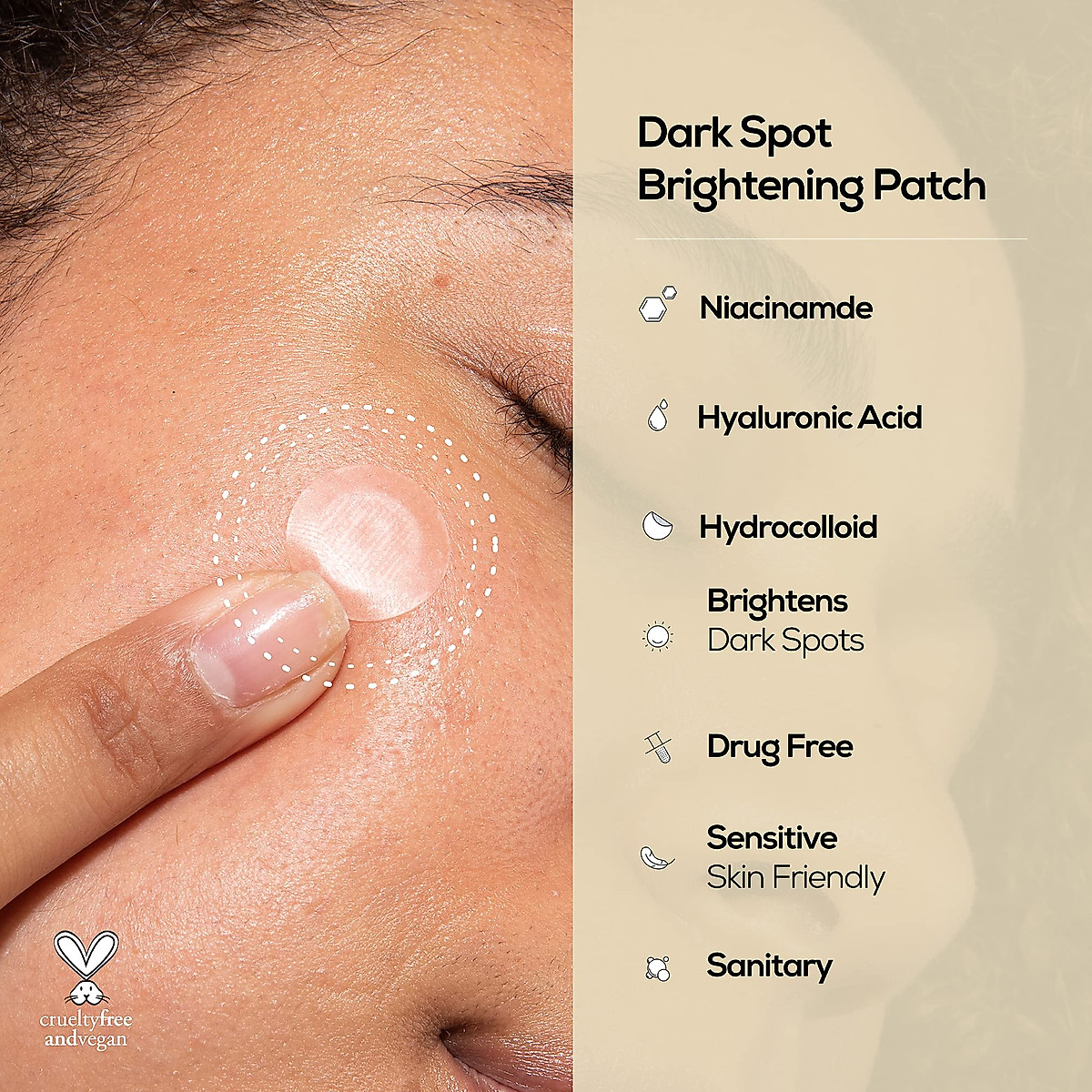 Hanhoo Dark Spot Brightening Patch | Microneedle Patch | Hydrocolloid Patches with Niacinamide and Hyaluronic Acid | Fades Dark Spots and Hyperpigmentation | Cruelty-free & Vegan | 6 Patch Count
