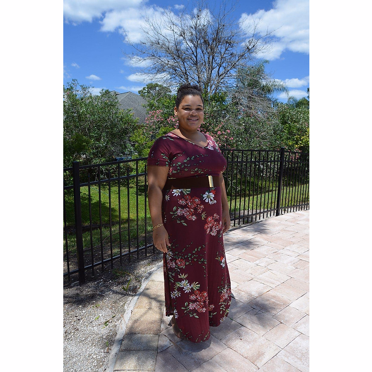 GRECERELLE Women Casual Sundresses Short Sleeve Shirt Dress Split Maxi Long Beach Dresses Travel Vacation 2024 Summer Outfits XL, Burgundy