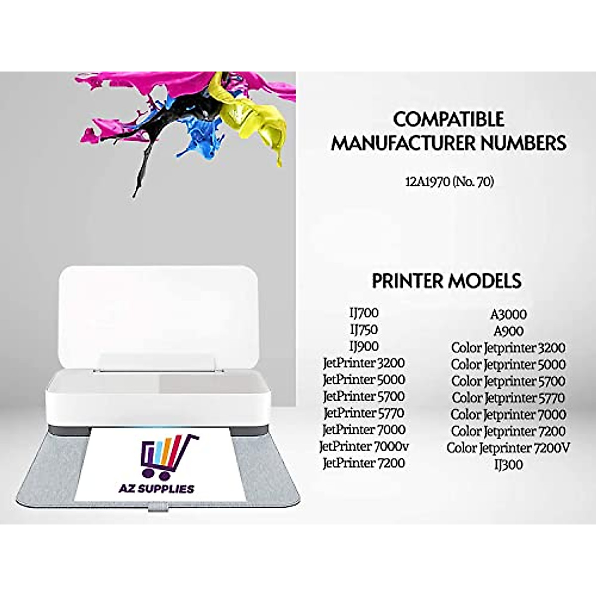 AZ SUPPLIES Compatible Ink Cartridge Replacement for Lexmark 12A1970 Compatible with SCX-1100 SCX-1150F SF-3150 SF-4300 SF-4500 SF-4700 SF-4750C X125 X125 Pro X4212 X4250 X4270 -Black