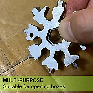 Valentines Day Gifts for Him, Gifts for Men, Snowflake Multitool 2PCS 18 in 1 Stainless Steel Snowflake Multi Tool, Cool Gadgets for Outdoor Travel Camping Daily