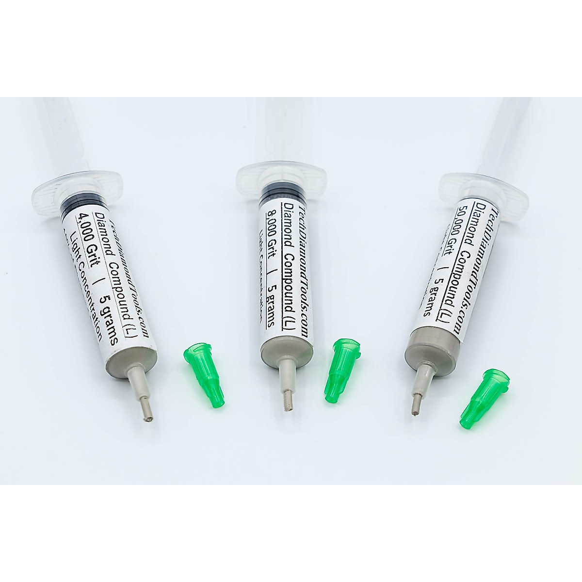 TechDiamondTools Kit of 3 Diamond Polishing Compound Polishing Paste USA Made 4000 8000 50000 Grit for Marble Glass Metal Rock Jewelry Resin Silver Gemstone with 10% of Diamond Powder