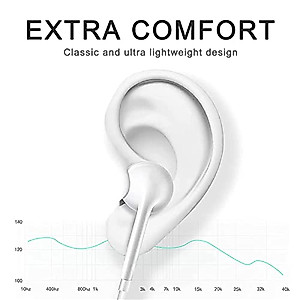 for iPhone Earbuds with Lightning Wired Headphones [Apple MFI Certified] Earbuds Earphones Wired Stereo Sound with Microphone and Volume Control Compatible with iPhone 13/12/11/XR/XS/X/8/8P/7/7P