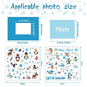 Capoda 24 Pack Winter Picture Craft Kits, Snow DIY Paper Photo Frames Craft for Kids, Falling Snow Craft for Kids Home School Game Activities Winter Christmas Party Favors, 6.3 x 4.7 Inches (Fresh)
