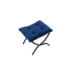 YOPTO Single Steel Frame Leisure Sofa-Chair with Armrests and A Side Pocket,Modern Cotton Fabric Lazy-Chair,Accent Contemporary Lounge Chair for Living Room Bedroom,Blue