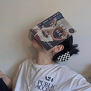 TODEROY Checker Claws Tortoise Barrettes Clips for Women No-Slip Grip Lattice Design Hair Jaw Clips Clamp 80's Aesthetics Large Accessories for Girls