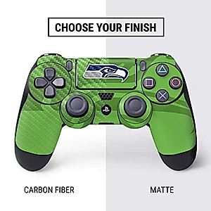 Skinit Decal Gaming Skin Compatible with PS4 Controller - Officially Licensed NFL Seattle Seahawks Double Vision Design