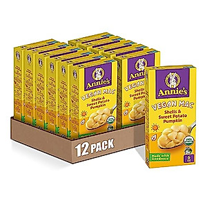 Annie's Organic Vegan Mac, Shells and Sweet Potato Pumpkin, 6 oz (Pack of 12)