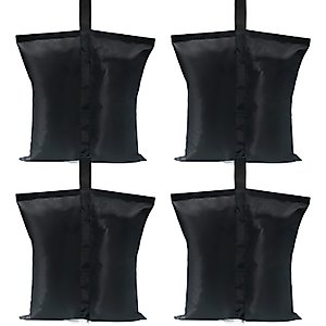 ABCCANOPY Canopy Weights 112 LBS Gazebo Tent Sand Bags,4pcs-Pack (Black)