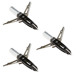NEW ARCHERY PRODUCTS Killzone Crossbow 2 Blade Rear-Deploying 100 Grain Cut-On-Contact Tip Mechanical Broadheads with 2" Cutting Diameter & Spring-Clip Design - 3 Pack