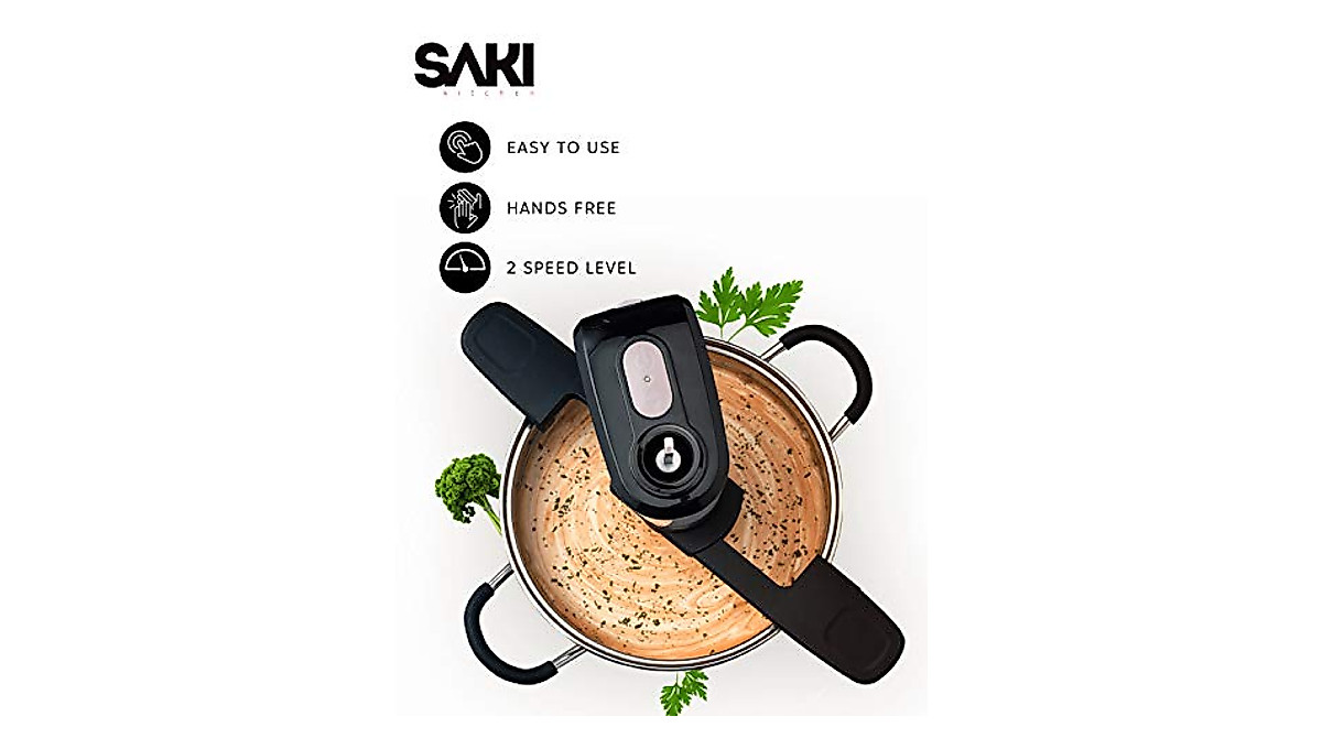 SAKI Automatic Pot Stirrer - Hands-Free, Adjustable & Rechargeable ...
