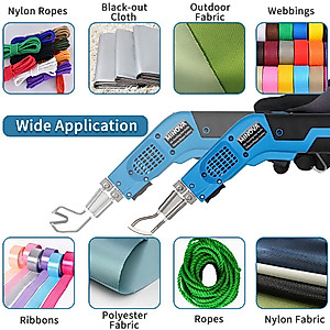 MINOVA Air Cooled Pro Electric Hot Knife Fabric Cutter Rope Cutting Tool Kit with Blades & Accessories (KD-7A-3 (rope fabric cutter))