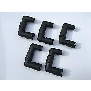 Dutch Bucket/Bato Bucket Siphon Elbows, Hydroponic, Black - 10 Pack