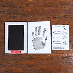 Green Pollywog | Clean Touch Inkless Ink Pad | Non-Toxic, Extra-Large | Baby Footprint Kit | Handprint Kit | Baby Safe Ink | Newborn Footprint Kit | Baby Ink Pad | Paw Print Stamp Pad for Dogs