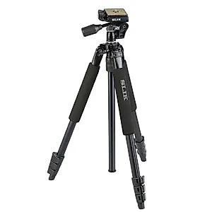 Slik 106518 Sprint Pro II 3-Way BK N 4 Tier Tripod, Travel Tripod