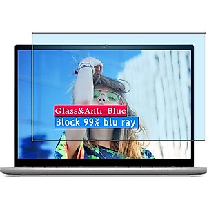 Vaxson Anti Blue Light Tempered Glass Screen Protector, compatible with Dell Inspiron 14 7000 7420 2-in-1 14" laptop Visible Area Cover Only, 9H Film Protectors [ Not Full Coverage ]