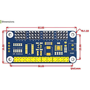 Waveshare Servo Driver HAT Type B Compatible with Raspberry Pi